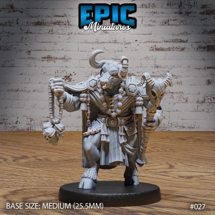 3d Printable Minotaur Tribe Warlock Minotaurfolk Taurus Folk